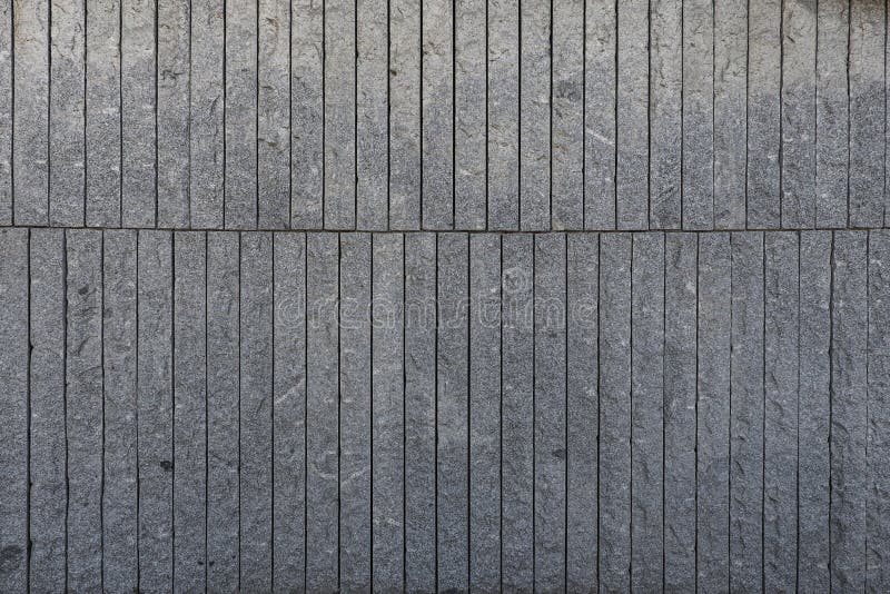 A Large Wall of Raw Gray Granite Strips Stock Photo - Image of slate ...