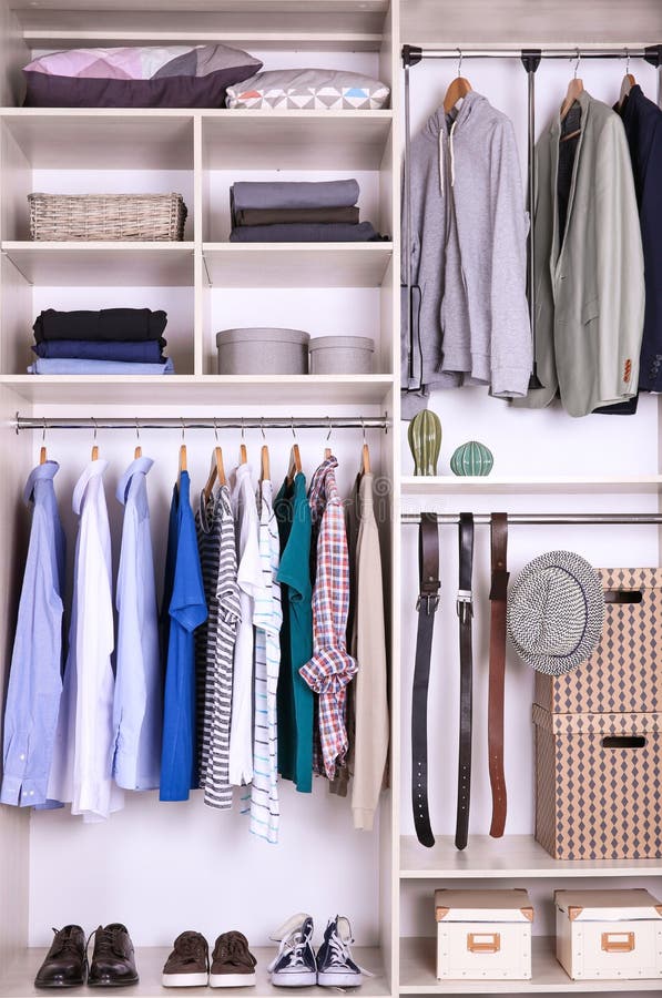 Large Wardrobe with Different Clothes, Home Stuff Stock Photo - Image ...