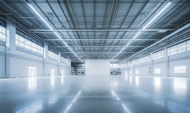 Large Warehouse with Abundant Natural Light through Multiple Windows ...