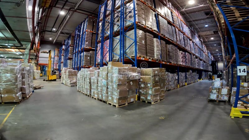 Large Warehouse in the Factory General Plan. Work in a Factory ...