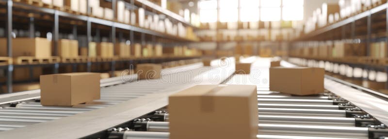 Large Warehouse Filled with Boxes Stock Photo - Image of crates ...