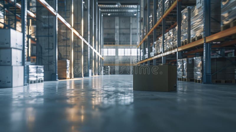 A Large Warehouse Filled with Lots of Boxes. Suitable for Logistics and ...