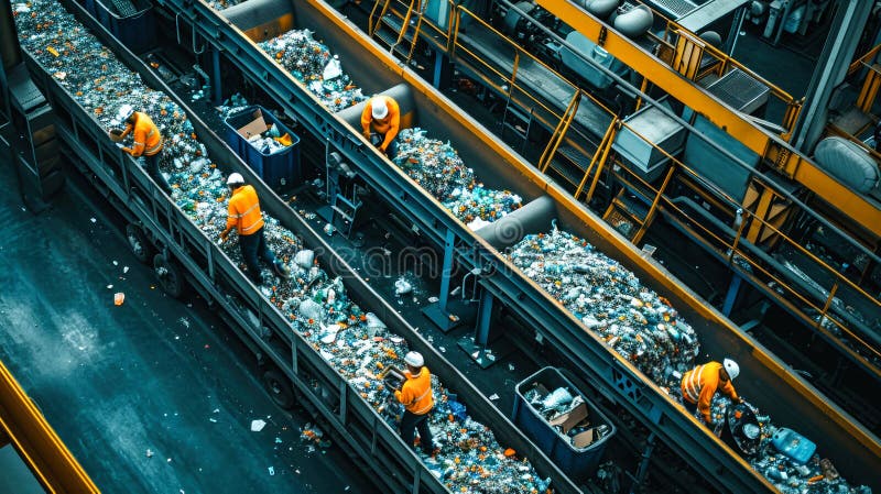 Large Warehouse Filled with Metal at Garbage Processing Plant Stock ...