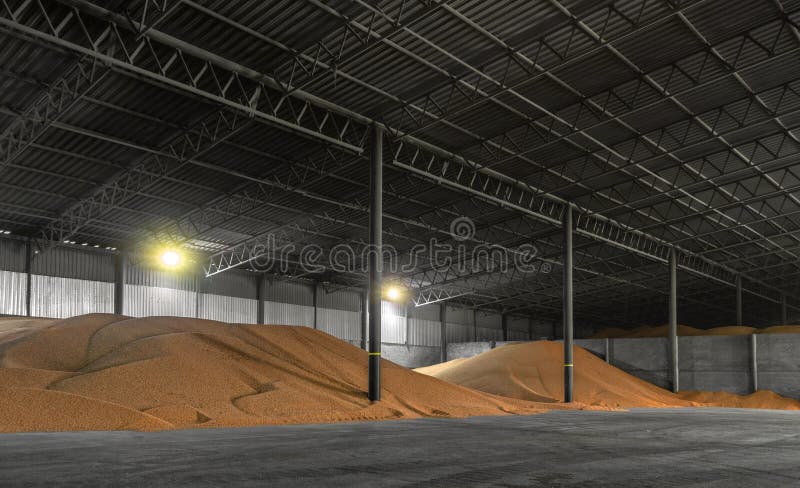 Large Warehouse for Grain Storage Stock Image - Image of agriculture ...