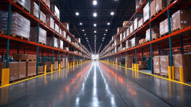 Large Warehouse Interior Showcasing Organized Storage for Efficient ...
