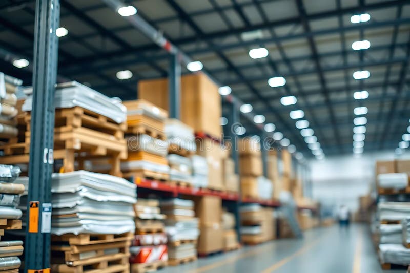 Large Warehouse Inventory Storage and Logistics Stock Illustration ...