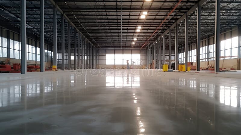 A Large Warehouse with a Lot of Windows. Generative AI Image. Stock ...