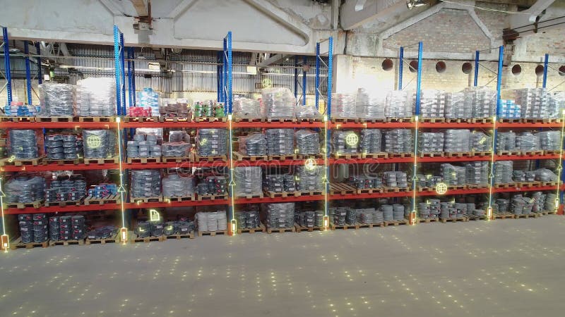 The Concept of a Modern Warehouse in a Factory. Visualization of Modern ...