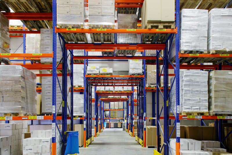 Large warehouse stock photo. Image of factory, cargo - 40550238