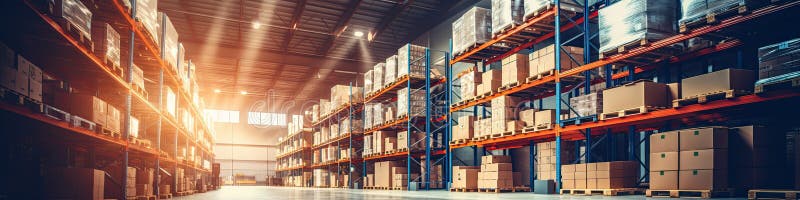 A Large Warehouse Where Various Products are Stored, a Large Store and ...