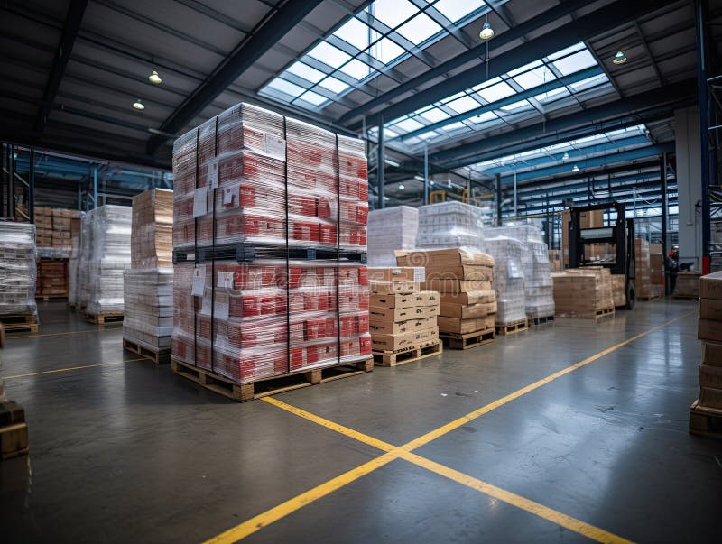 A Large Warehouse Where Various Products are Stored, a Large Store and ...