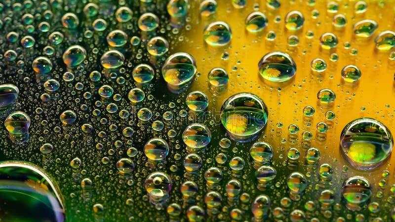 Large Water Drops. Abstract Wet Backdrop Colored Macro Texture with ...