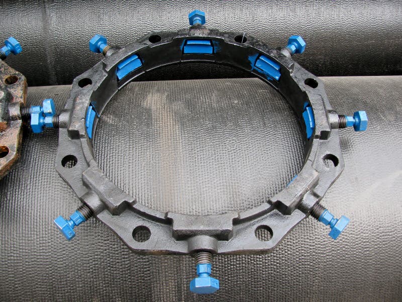 Large water pipe connector stock photo. Image of coupling - 68724020