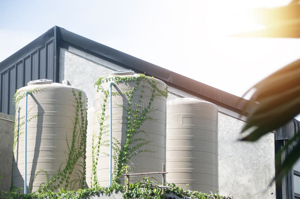 Large Water Storage Tank, Water Tank Stock Photo - Image of reserve ...