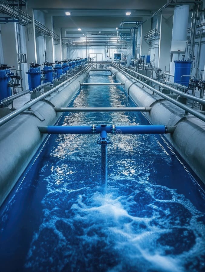 Large Water Tank Filled with Water Stock Image - Image of aqua, science ...