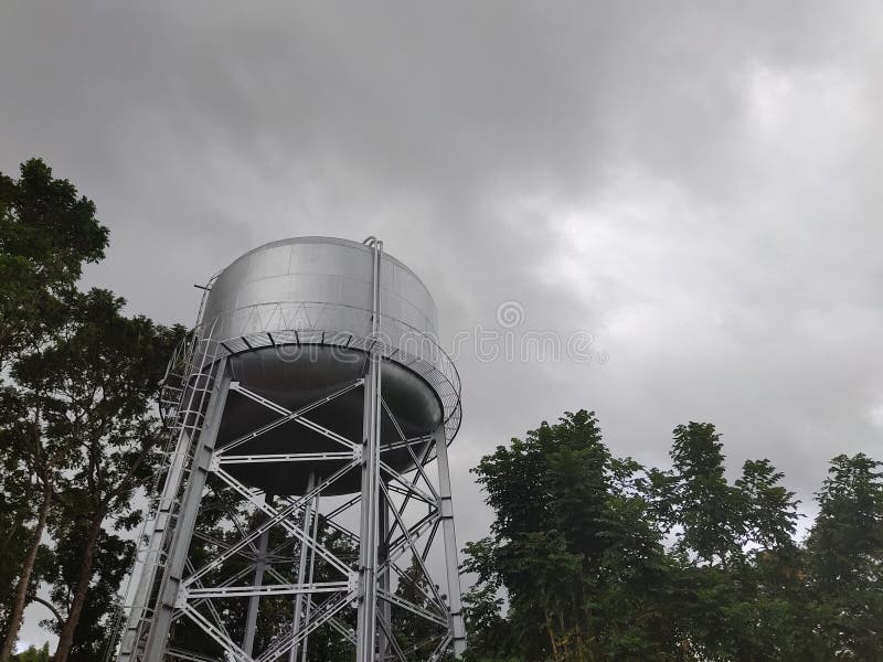 Large Water Tank Outdoor Storage Stock Image - Image of outdoor, water ...