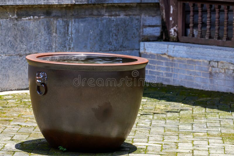 Large Water Tanks Used in Rural China Stock Photo - Image of furniture ...