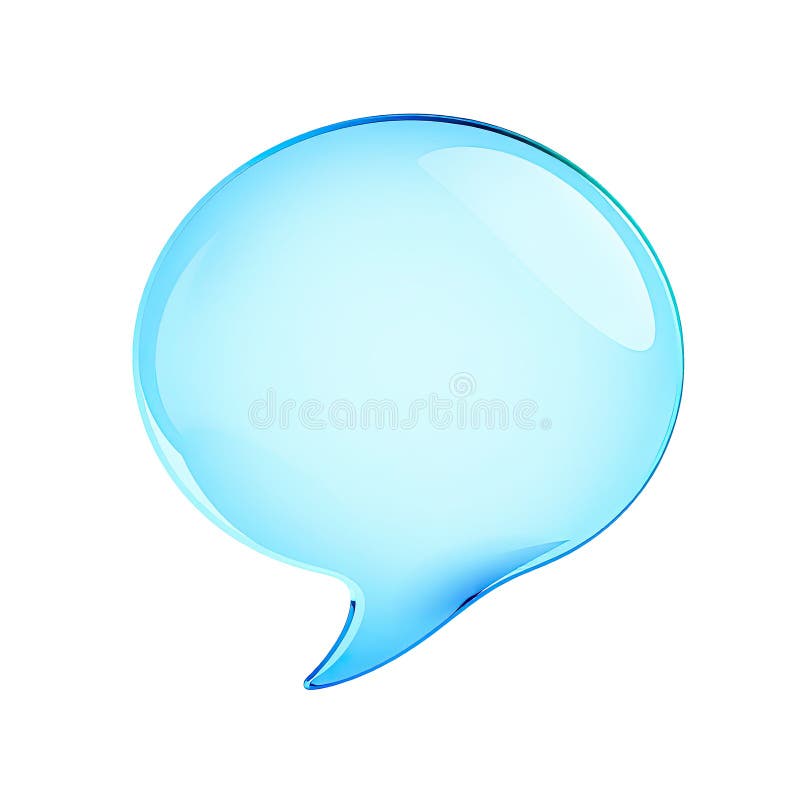 Large Water-Themed Speech Bubble, Shiny Effect. Stock Illustration ...
