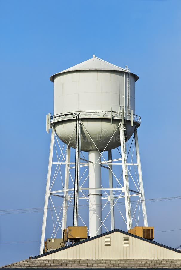 Large Water Tower stock photo. Image of blue, heavy, container - 32329744