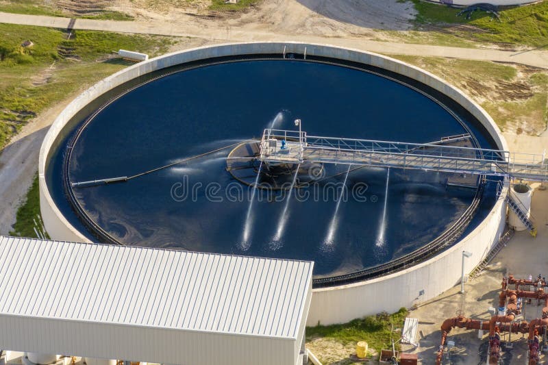Large Water Treatment Facility in Florida, USA Stock Image - Image of ...