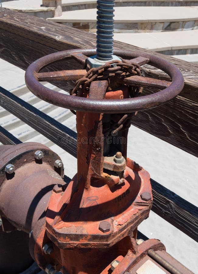 Large Water Valve in Supply Line Stock Photo - Image of black, cracks ...