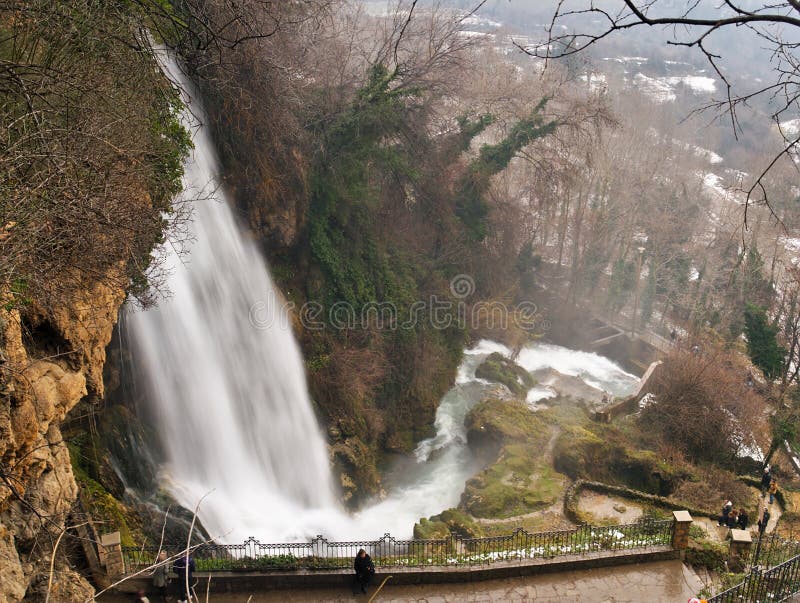 Large Waterfall at Edessa Falls in Greece. Editorial Photography ...