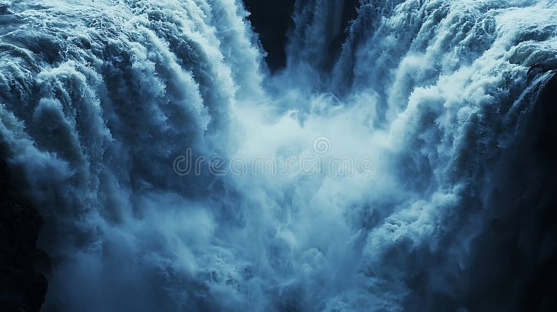 Large Waterfall Misty Blue Color Stock Photos - Free & Royalty-Free ...