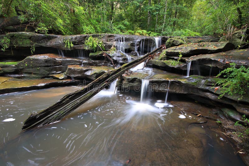 A Large Waterfall Over Some Water in Sydney Stock Photo - Image of lake ...