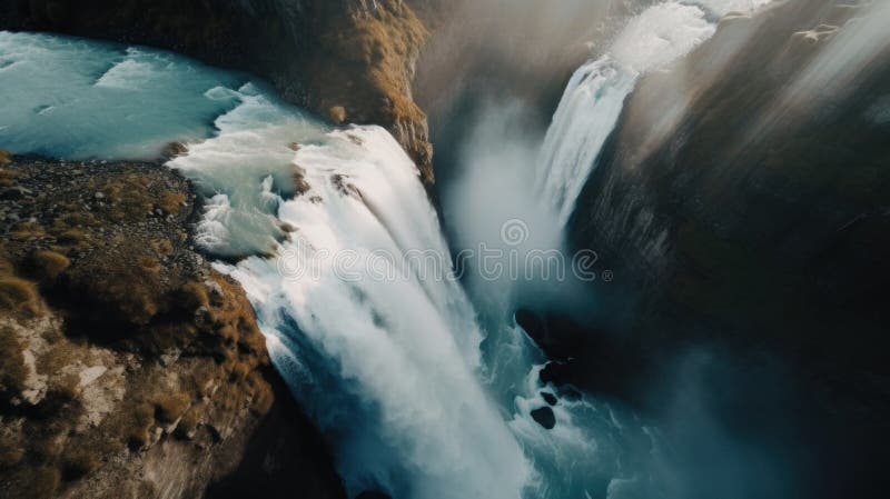 A Large Waterfall with Water Coming Out of it. Generative AI Image ...