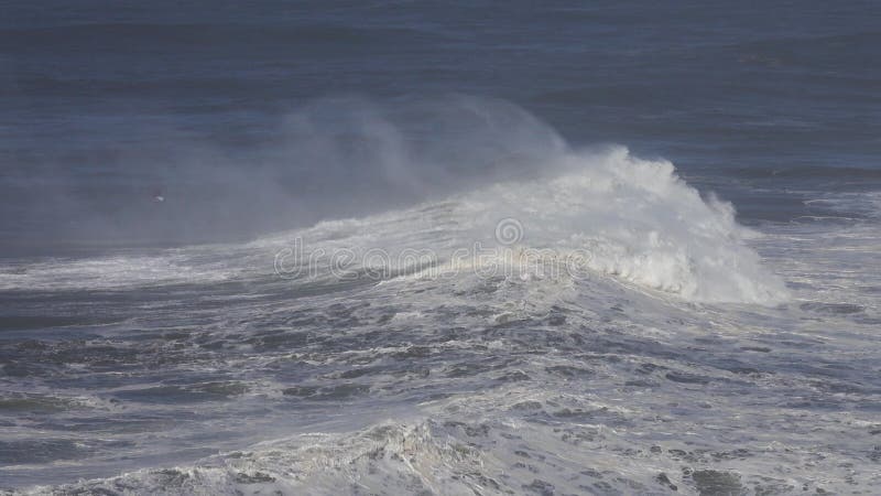 Large Wave Rolling on Surface of Stormy Ocean Stock Footage - Video of ...