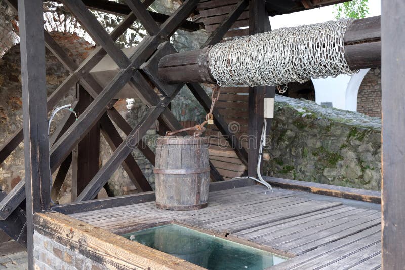 A Large Well in the Old Castle. Stock Image - Image of castle ...