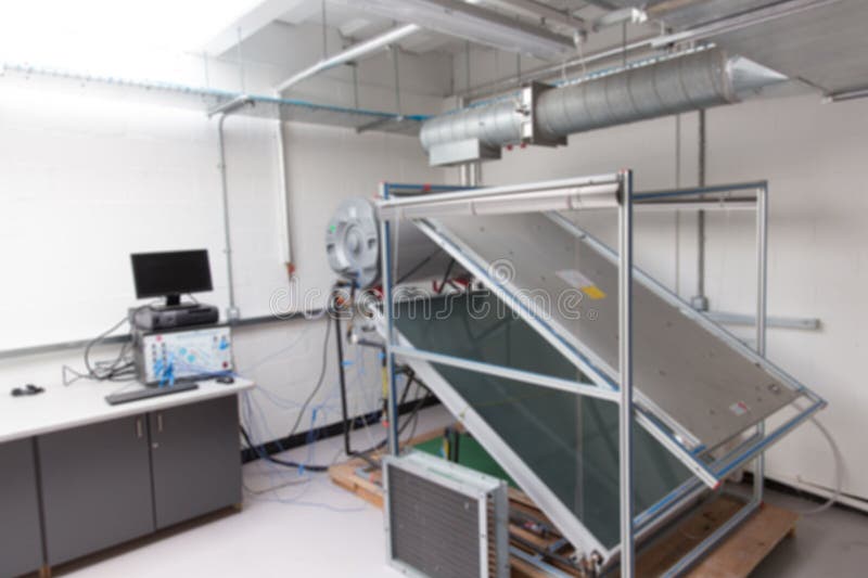 Large Wheeled Test Apparatus is Standing in Flat Design Lab, with ...