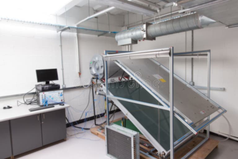 Large Wheeled Test Apparatus is Standing in Flat Design Lab, with ...