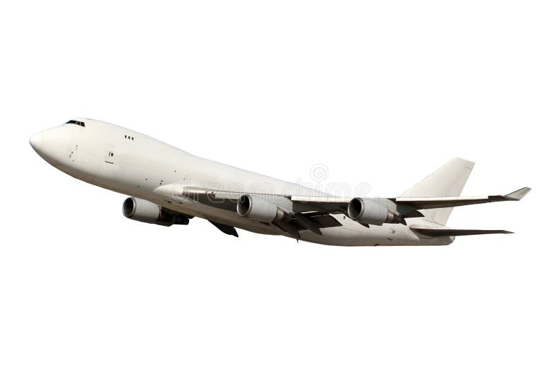 Isolated Boeing 747 Jumbo Jet Cargo Aircraft Stock Image - Image of ...