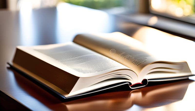 A Large White Book on the Table, an Open Book that Gives a Lot of ...