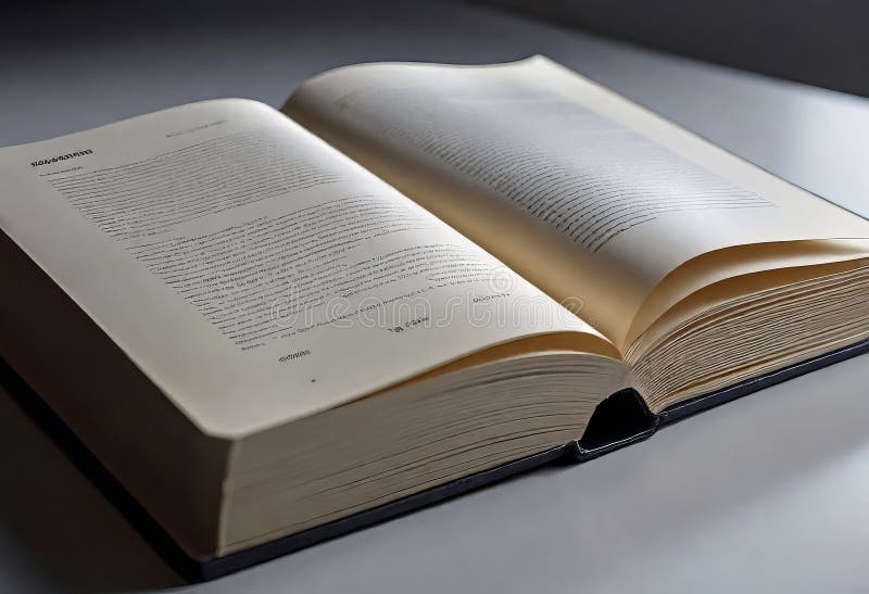 A Large White Book on the Table, an Open Book that Gives a Lot of ...