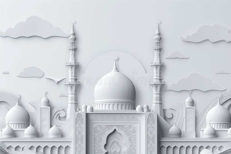 Large White Building with Clock on Side Stock Photo - Image of ...