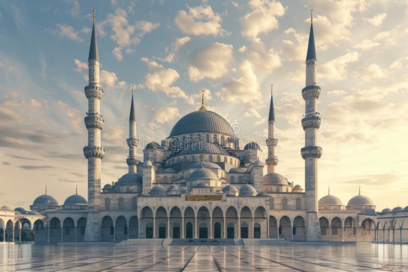 A Large White Building with Multiple Spires and a Complex Architectural ...