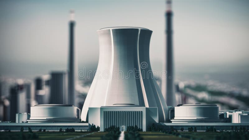 A Large White Building with a Tower in the Background, AI Stock Photo ...