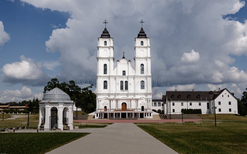 Large white church stock photo. Image of house, white - 194661762