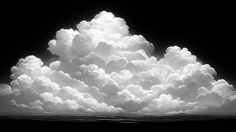 A Large White Cloud in the Sky. Anime Cloud Background Stock Image ...