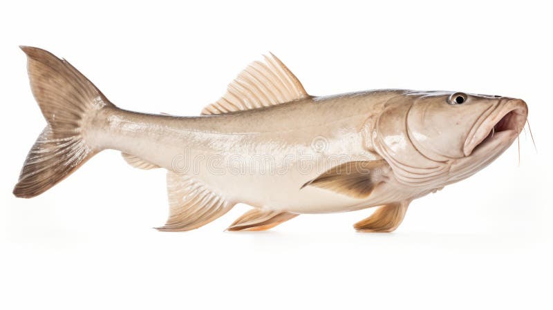 Large White Cod Fish on White Background - Carsten Holler Style Stock ...