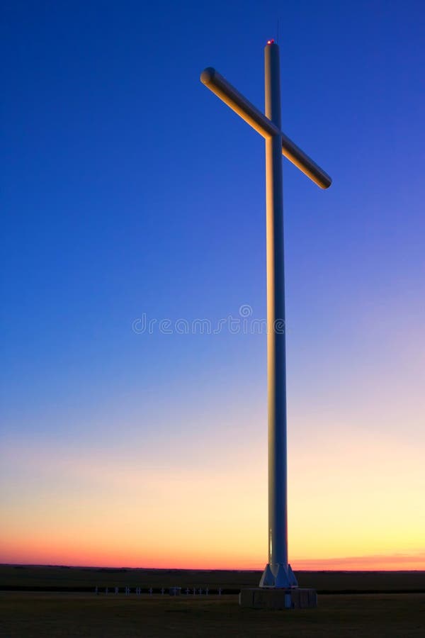 Large White Cross stock image. Image of spiritual, silhouette - 22851207