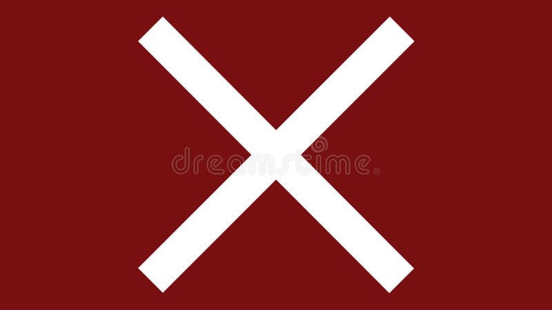 A Large White Cross on a Red Background, Stop Stock Illustration ...
