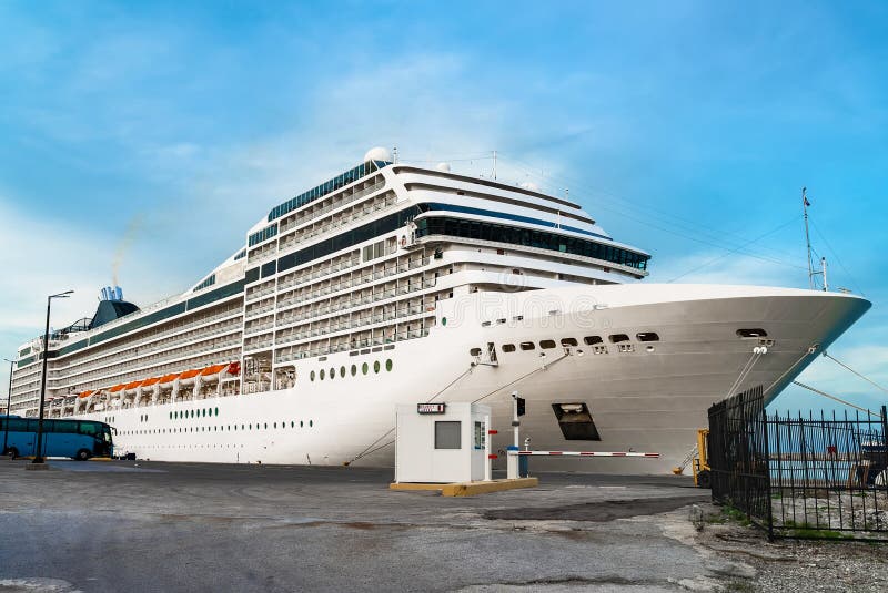 A large white cruise ship stock photo. Image of tour - 317415436