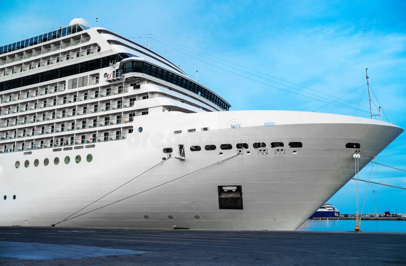A large white cruise ship stock image. Image of luxury - 317415445
