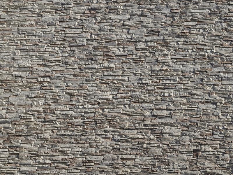 Large Stone Cladding Wall Made of Striped Stacked Slabs of Natural ...
