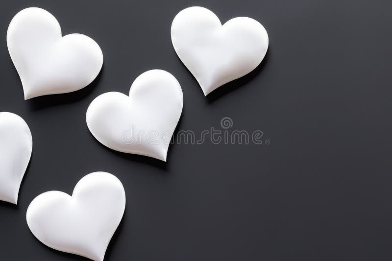 Large White Heart on Gray Background in 3D Stock Illustration ...