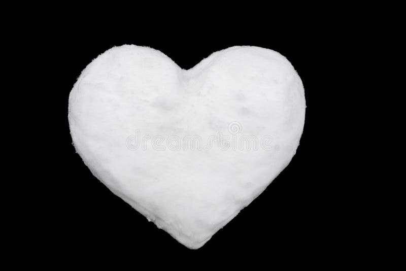 Large White Heart with Snow Texture, Isolated Object Stock Image ...