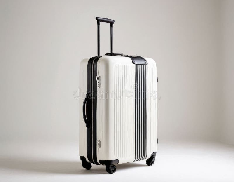 Large White Modern Travel Suitcase Stock Image - Image of rest ...